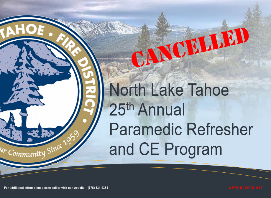 Paramedic Refresher - North Lake Tahoe Fire Protection District